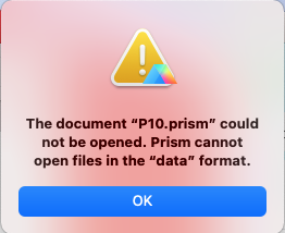 What happens when I try to open a Prism 10 (.prism) file in Prism 9 and earlier? - FAQ 2241 ...